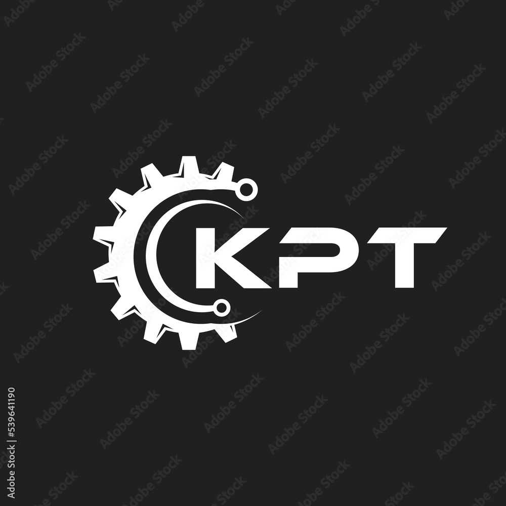 KPT letter technology logo design on black background. KPT creative ...