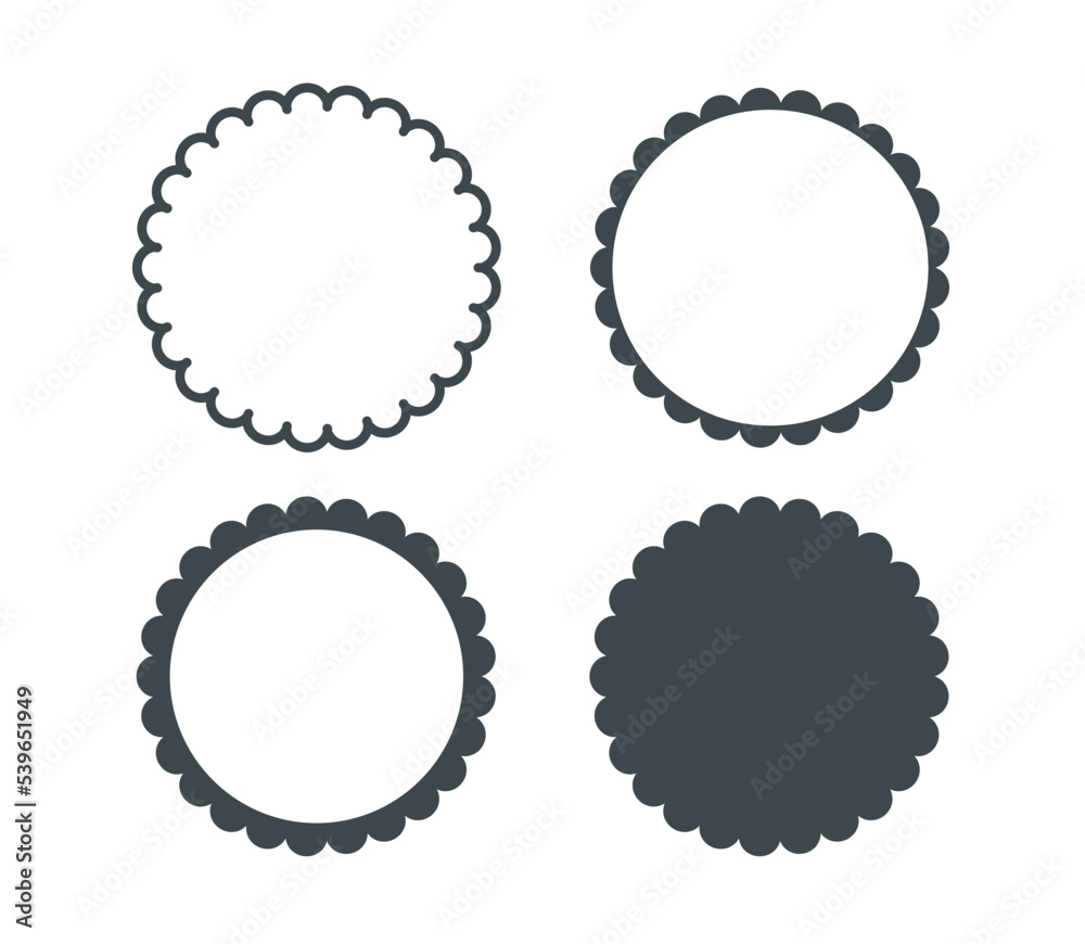 Scalloped Frame Vector