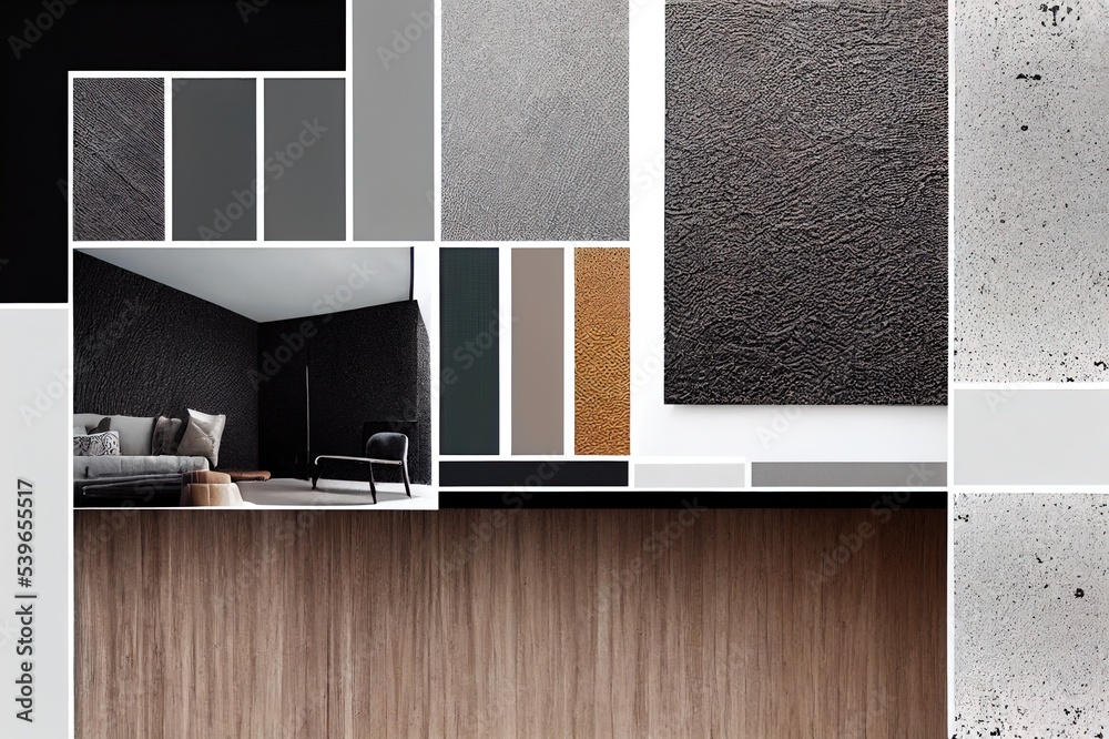 Textures mood board. Material samples interior design. Moodboard for ...