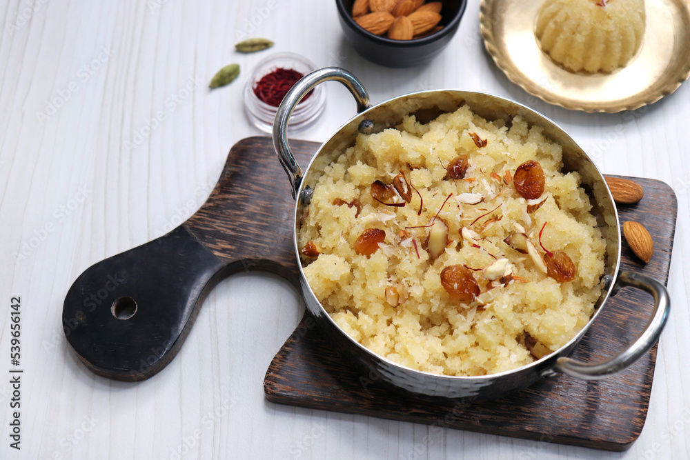 Rava Sheera or Suji ka halwa, shira is an indian sweet dish, made with ...