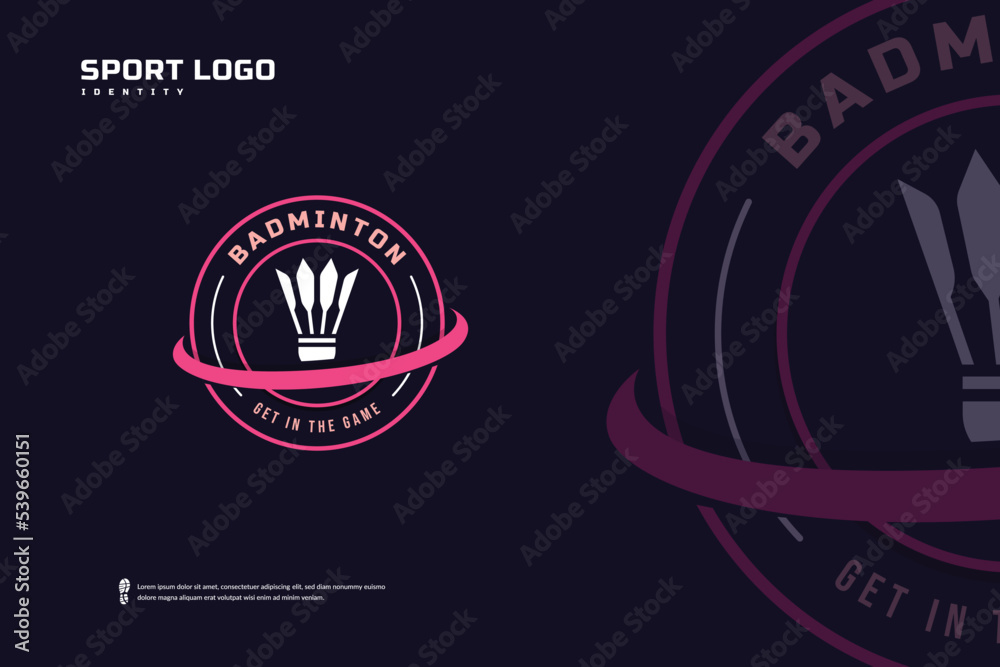Badminton club logo, Badminton tournament emblems template. Sport team ...