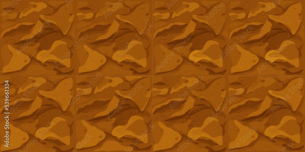 Ground texture, soil top view in cartoon style seamless. Game interface ...