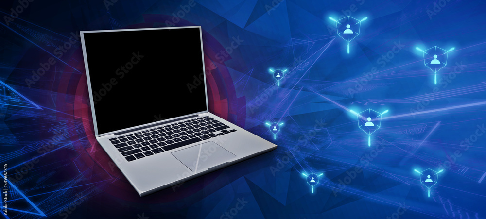 Network connection, 3D graphics, technology concept template ...