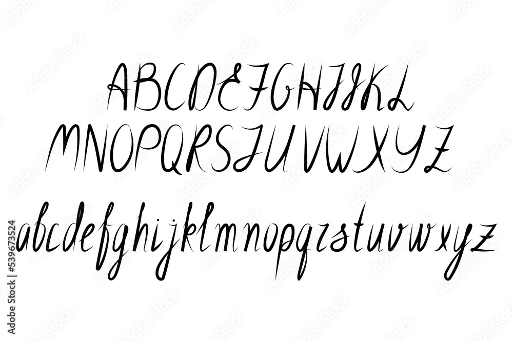 Lettering font isolated on white background. Alphabet, abc. Vector ...