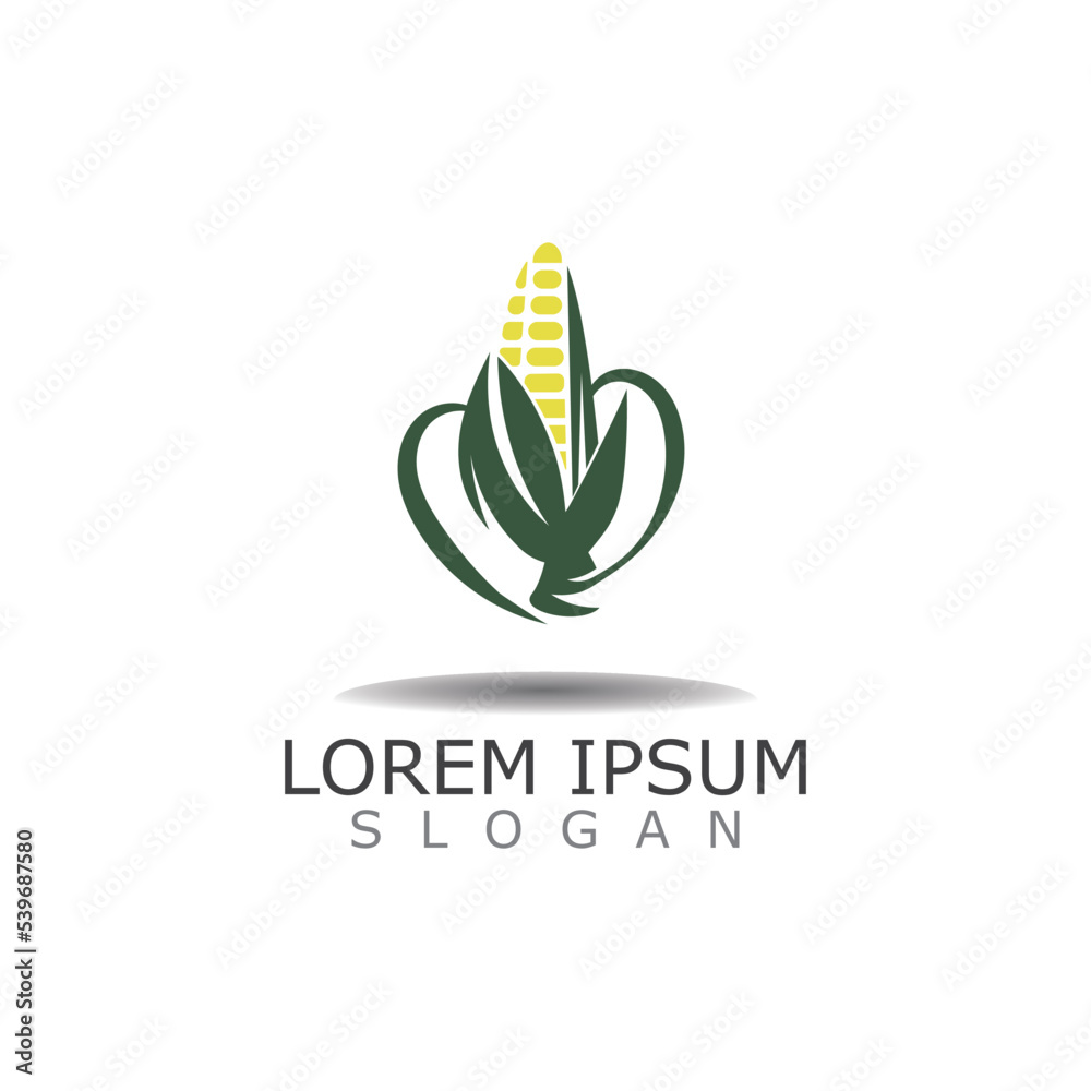 Corn Logo design, theme,farming template nature illustration Stock ...