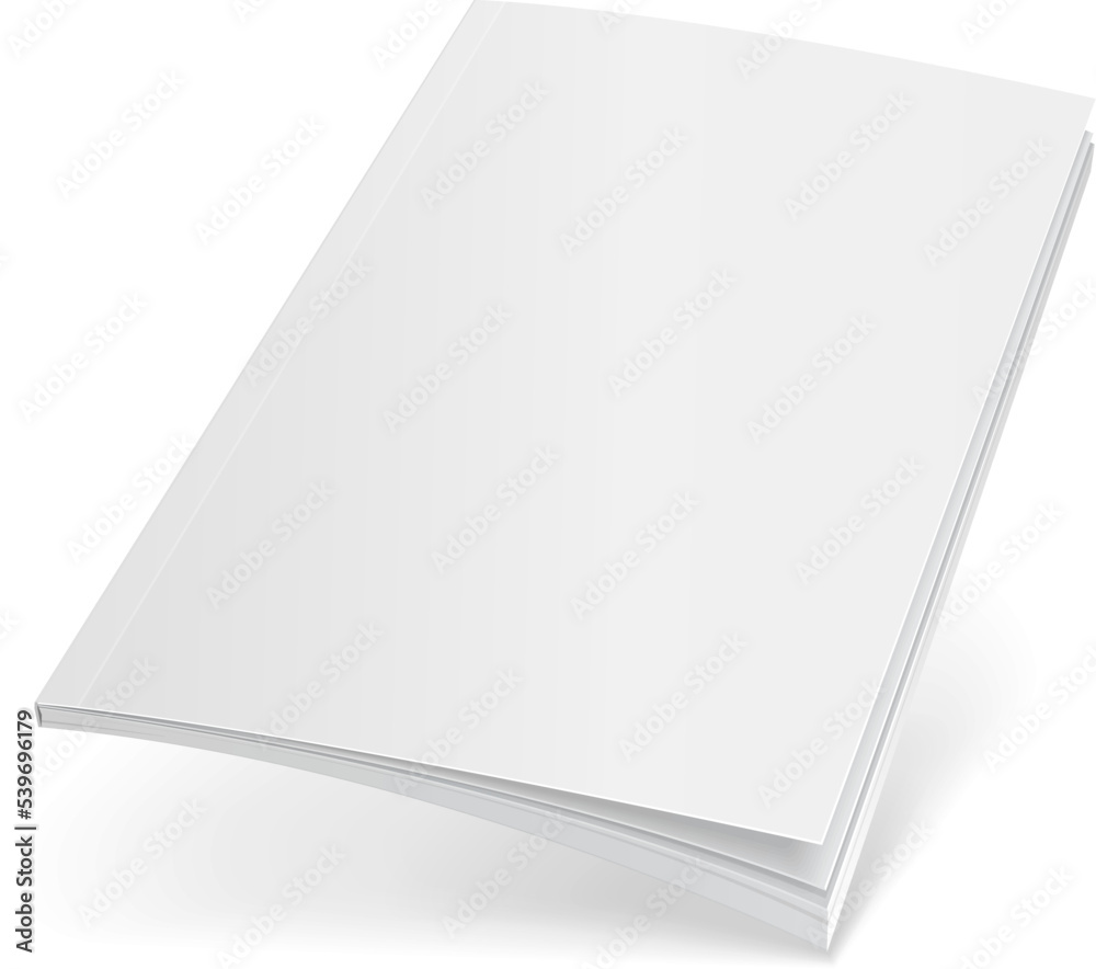 Blank Flying Cover Of Magazine, Book, Booklet, Brochure. Illustration ...