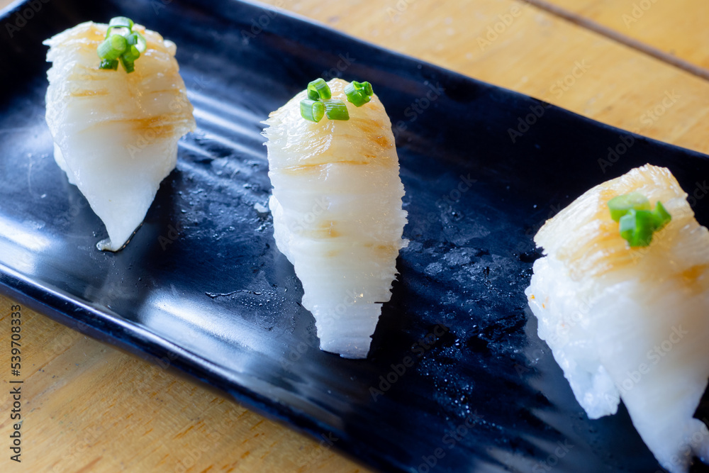 Engawa is the upper fin used in the swimming of mongolian fish. The ...