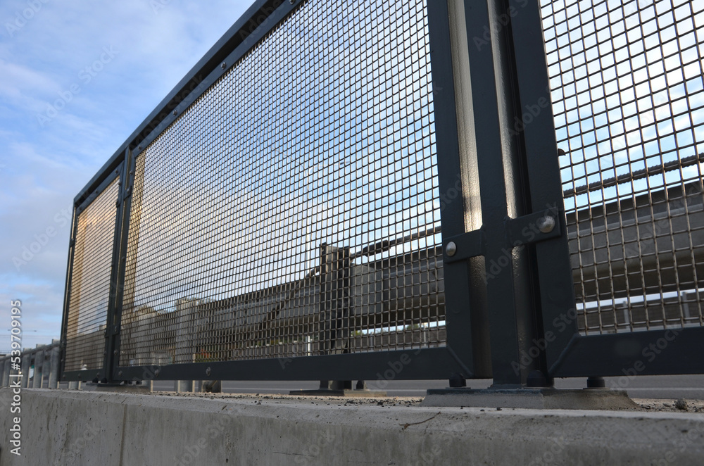 perforated expanded metal sheet metal fencing. Very durable railing ...