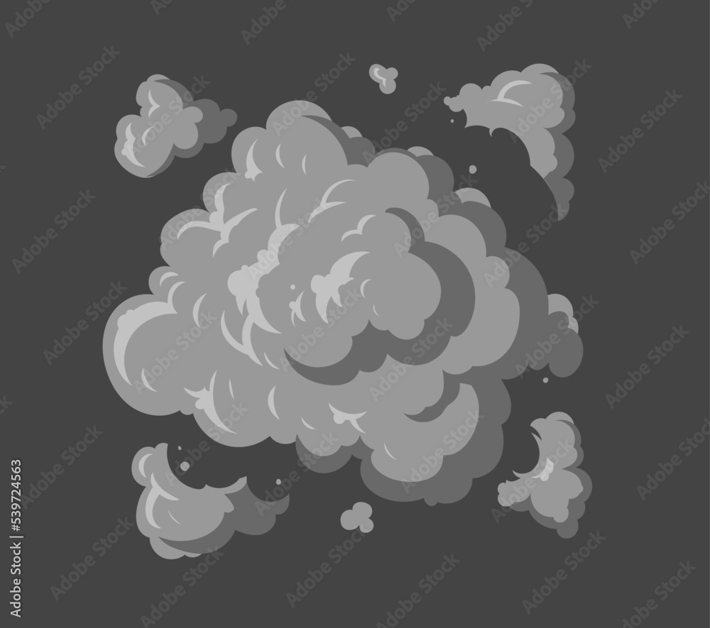 Cartoon motion explosions. Animated explosion shot, explode fire frames ...
