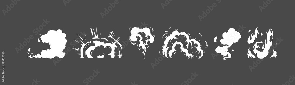 Cartoon motion explosions. Animated explosion shot, explode fire frames ...