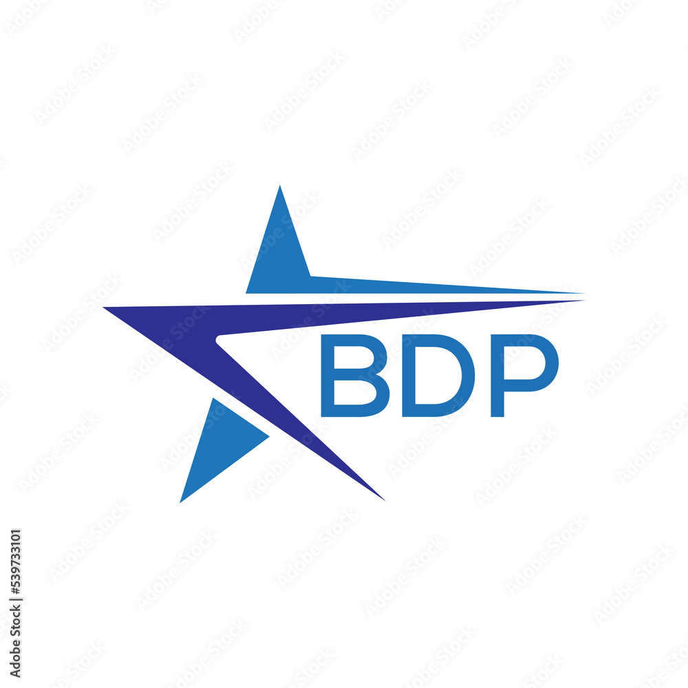 BDP letter logo. BDP blue image on white background. BDP Monogram logo ...