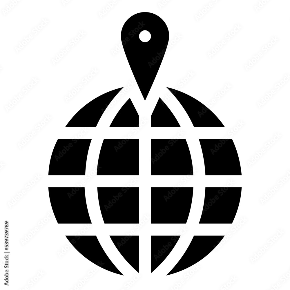world grid gps location icon Stock Vector | Adobe Stock