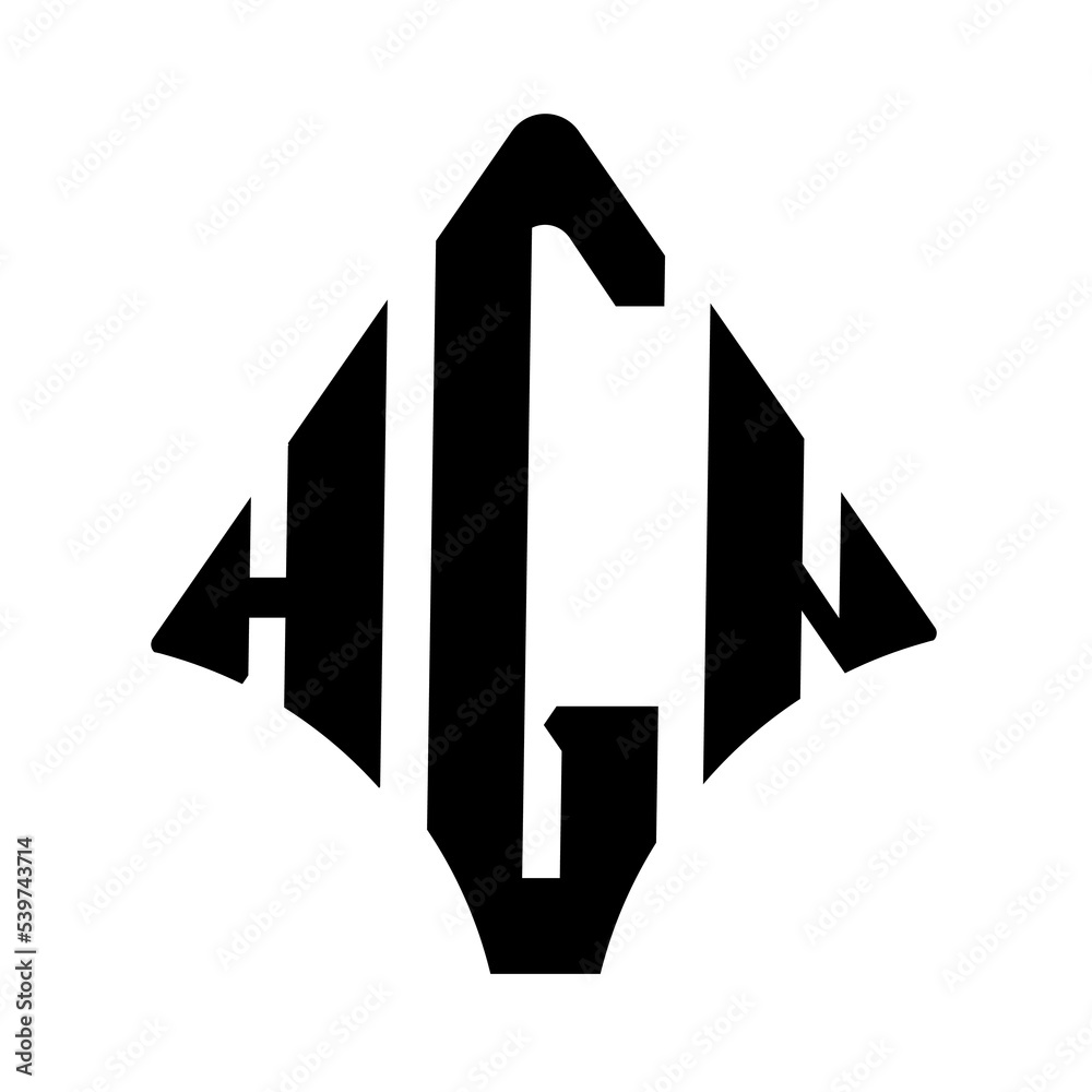 HGN logo. HGN logo letter logo design vector image. HGN letter logo ...