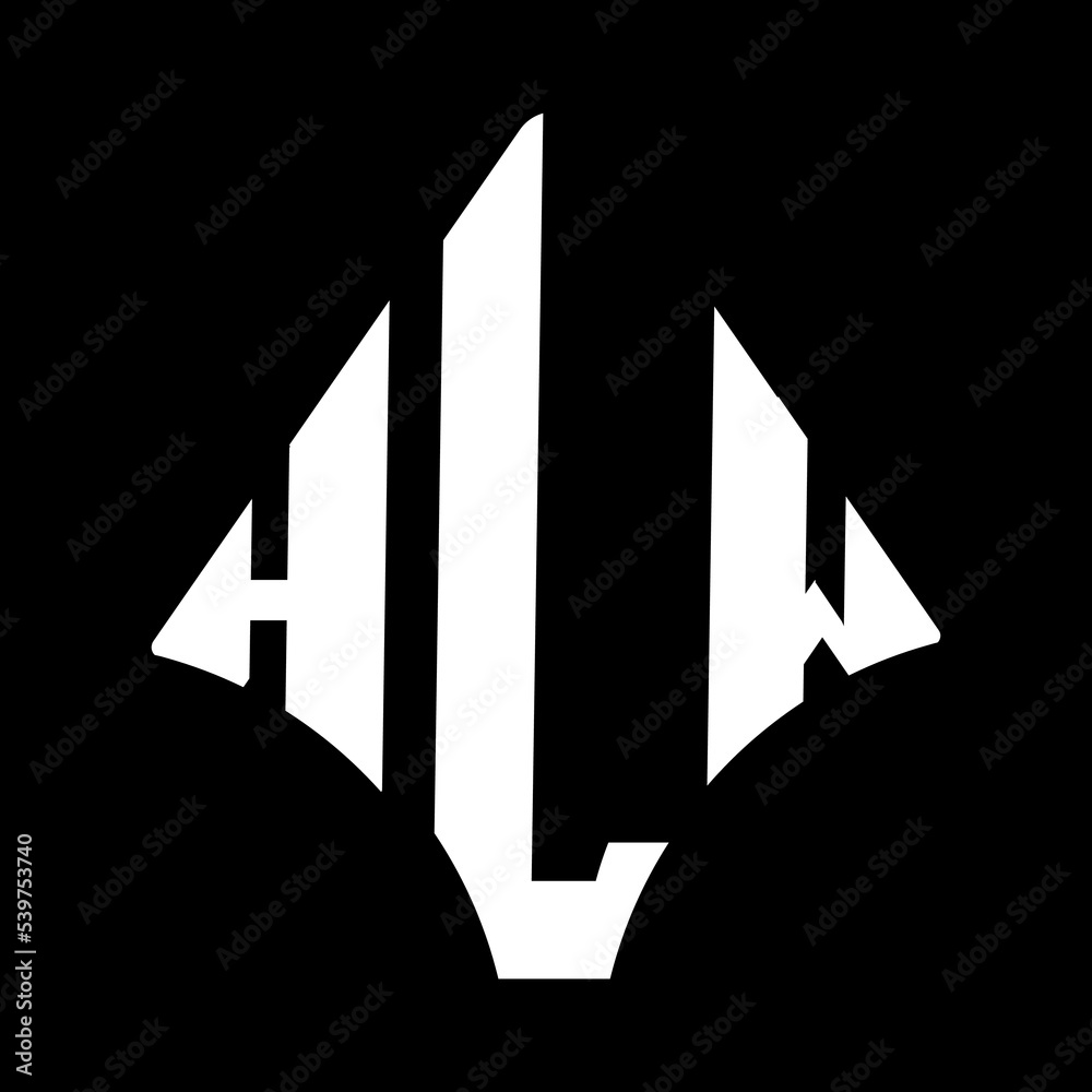 HLW logo. HLW logo letter logo design vector image. HLW letter logo ...