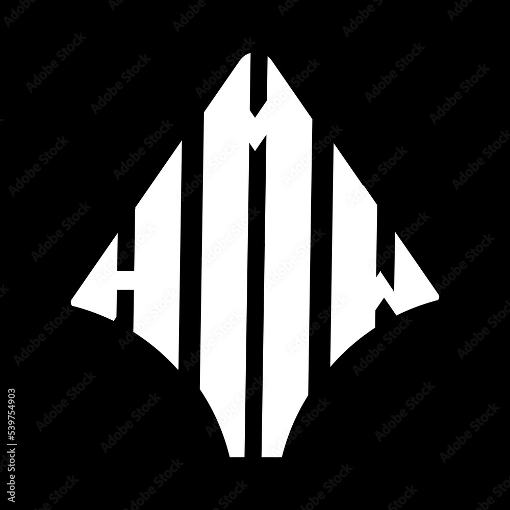 HMW logo. HMW logo letter logo design vector image. HMW letter logo ...