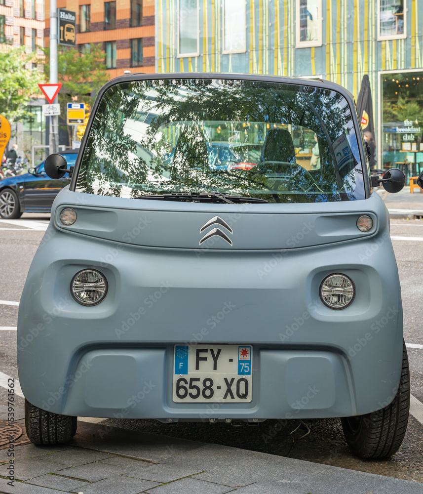 Amsterdam, The Netherlands, 06.10.2022, Front view of Citroen Ami, a ...