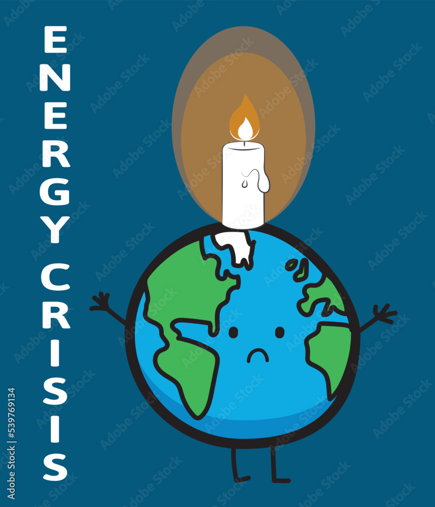 Time consuming, energy crisis in europe. Global warming, burning candle ...