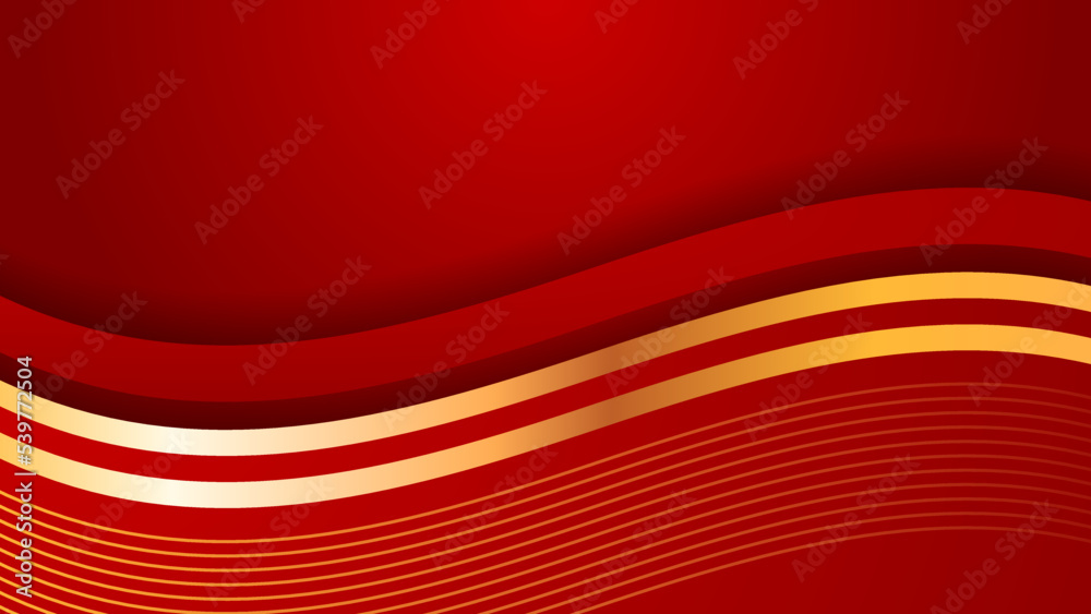 Abstract red and gold geometric shapes background Stock Vector | Adobe ...