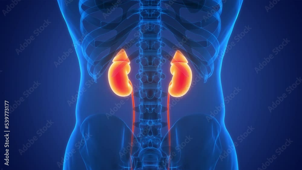 Human Urinary System Kidneys Anatomy Animation Concept Stock ビデオ ...