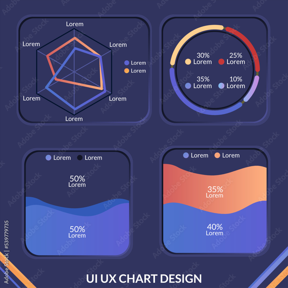 Dashboard Interface. Modern presentation with data charts and HUD ...