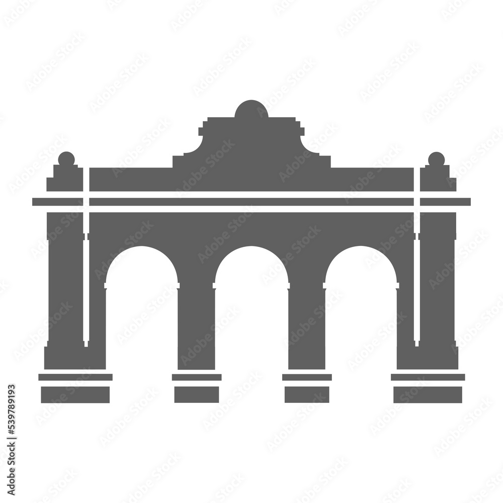 silhouette of arch monument illustration png transparent background ...