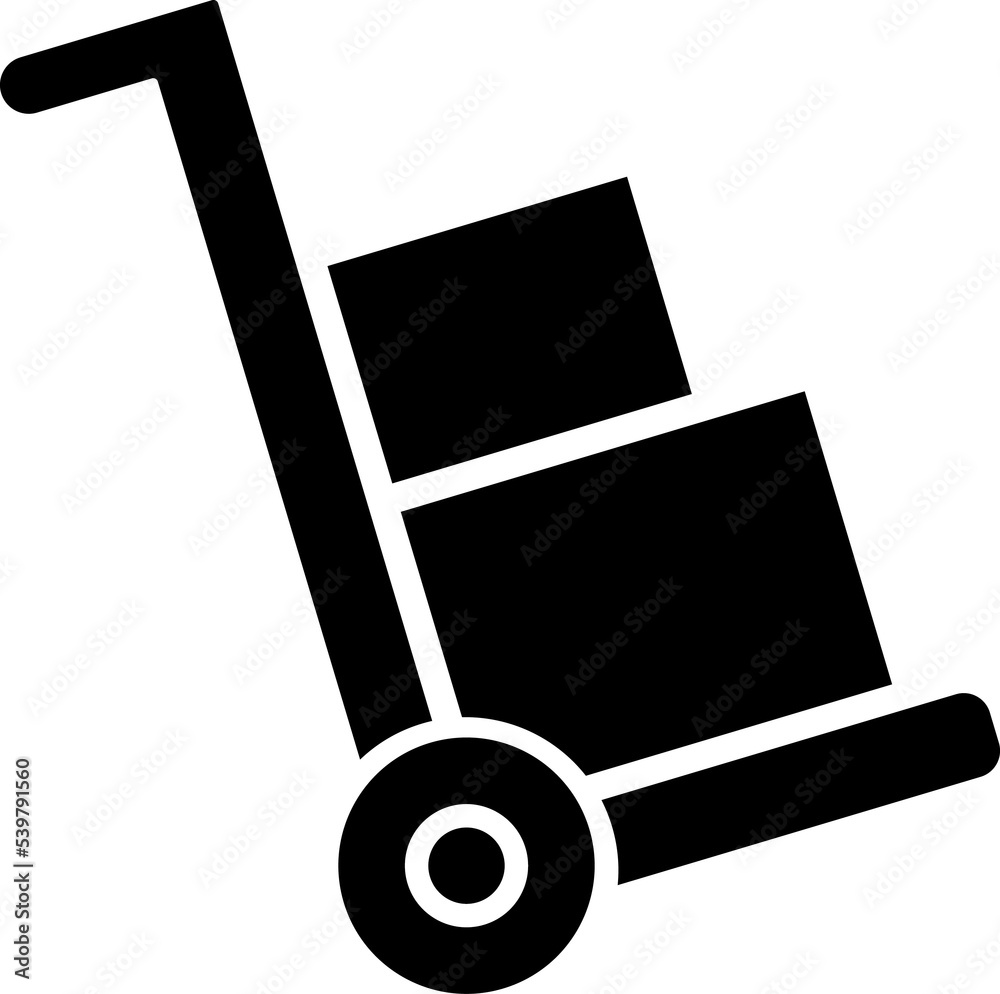 Use trolley icon, Packaging Symbol, transparent backgrounds Stock ...
