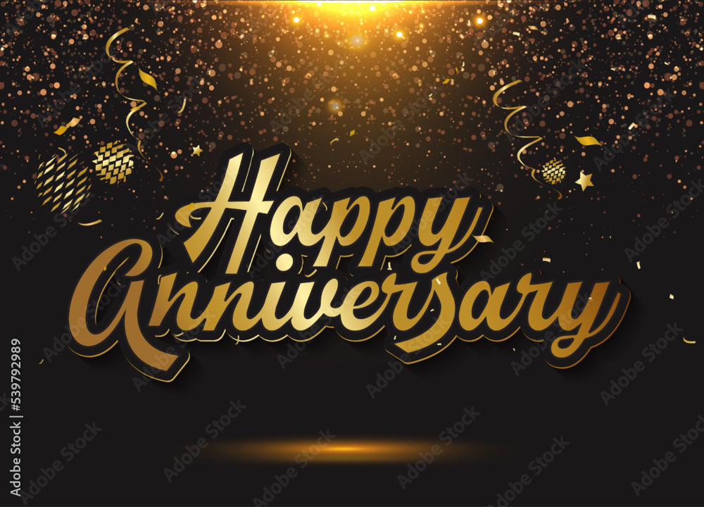 Happy Anniversary banner design. anniversary celebration vector Stock ...