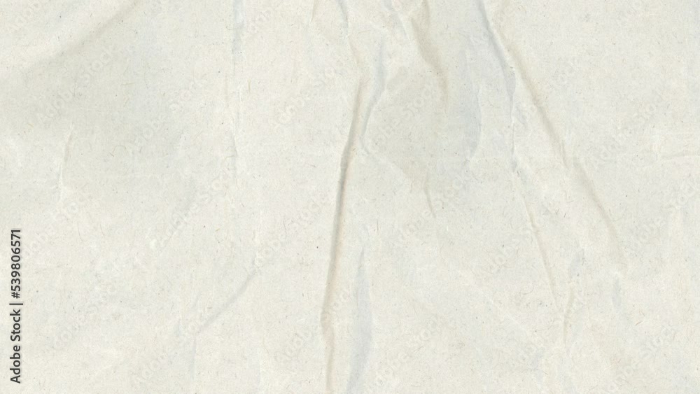 White crumpled wrinkled sheet of paper background texture. Stop motion ...