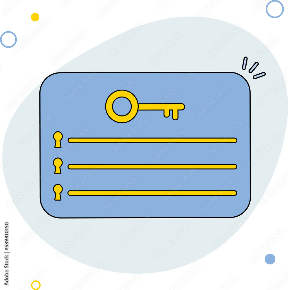 Checklist with keywords in flat linear style. Concept of key word check ...