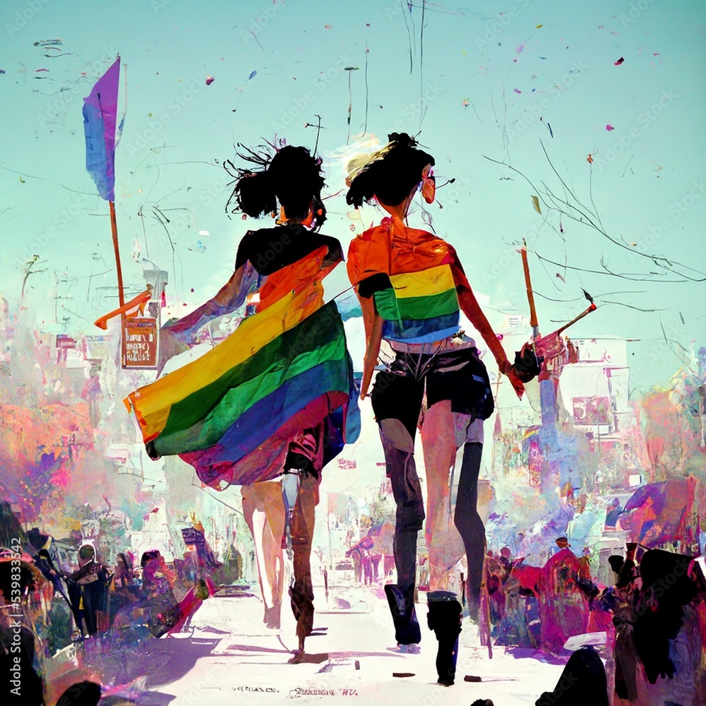 Two black people, in love, holding hands, standing together, with ...