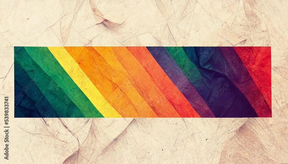 LGBTQ+ abstract illustration, geometric shapes, fabric, flag, paper ...