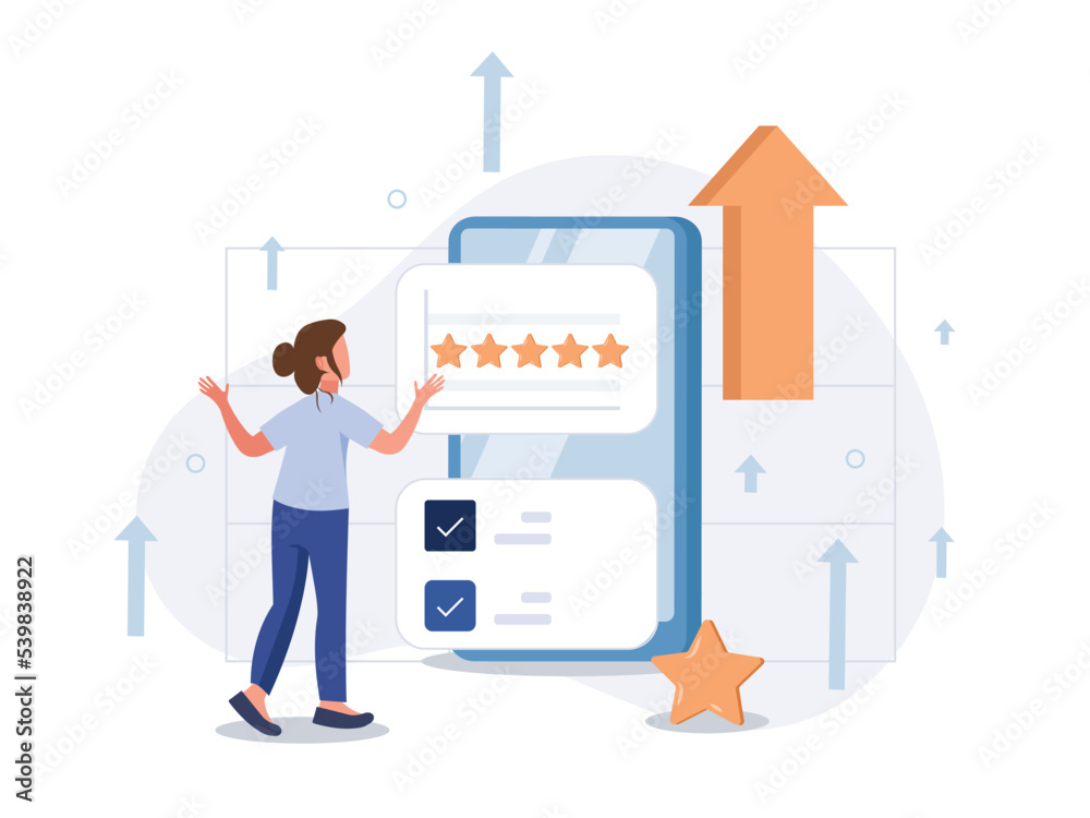 Customer satisfaction. Feedback. Rating on customer service ...