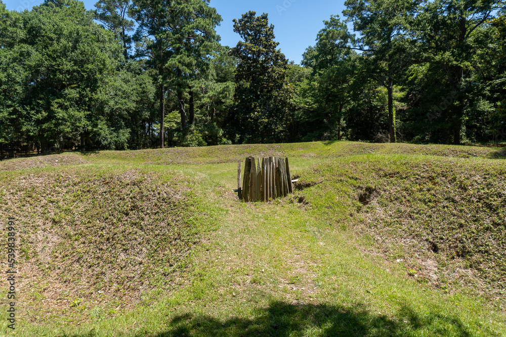 Earthworks from Fort Raleigh. The mysterious lost colony of Roanoke ...