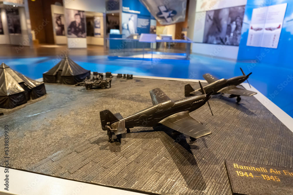 Tuskegee, Alabama: Tuskegee Airmen National Historic Site. Model of ...