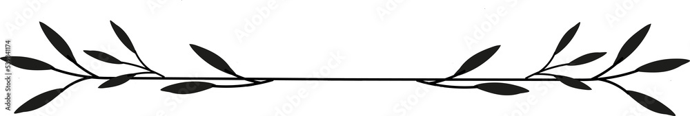 Line art floral dividers. Dividers with Branches, Plants and Flowers ...