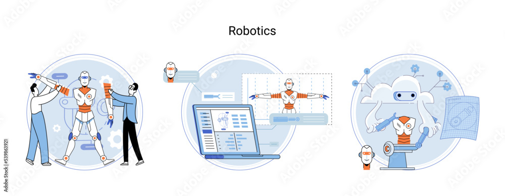 Vetor de Robotics scientific and technical, metaphor production and ...