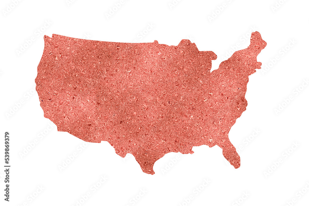 Coral Pink Glitter USA States Map PNG Background Stock Illustration ...