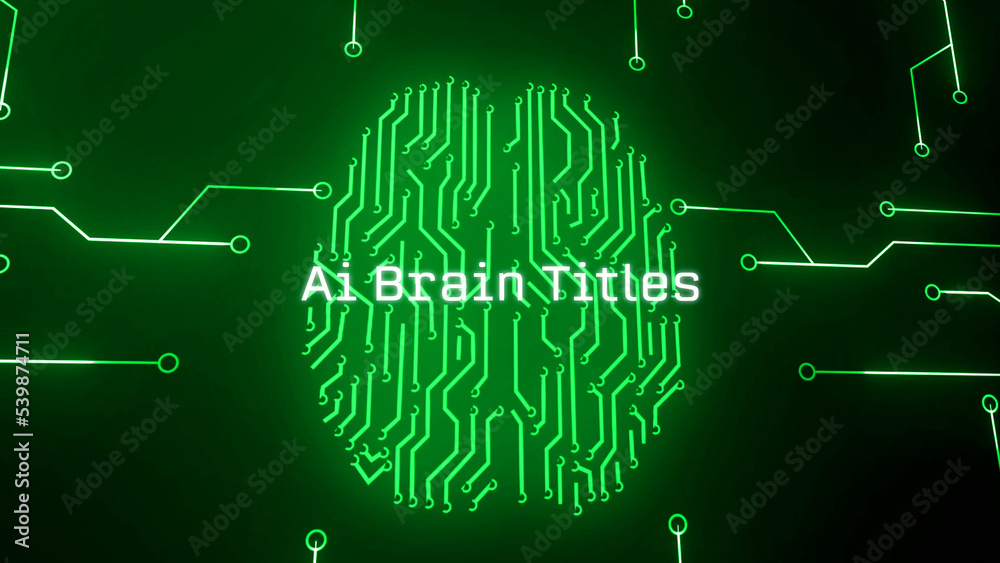 Ai Brain Circuit Board Titles Stock Template | Adobe Stock