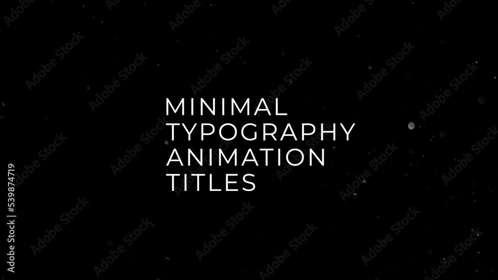 Typography Titles Stock Template | Adobe Stock
