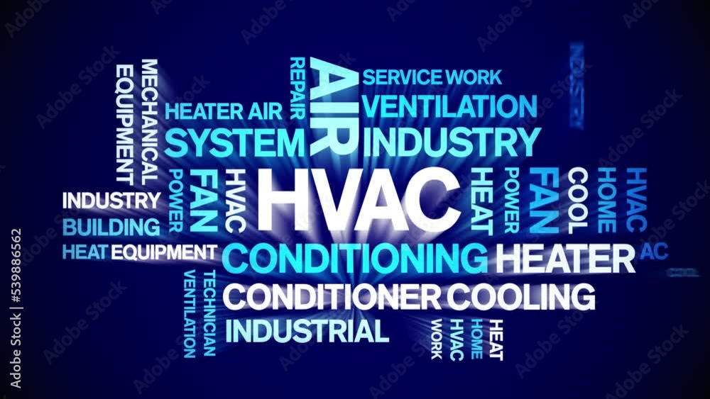 HVAC animated tag word cloud;text design animation kinetic typography ...