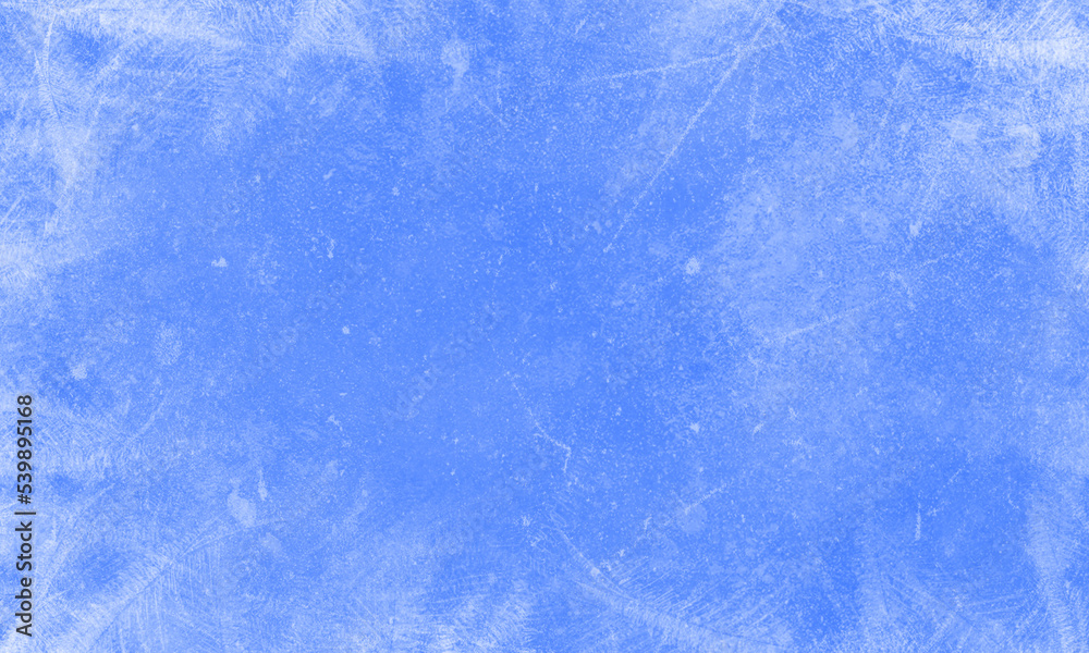 Abstract ice background. Blue background with cracks on the ice surface ...