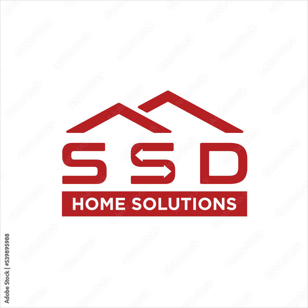letter SSD home solutions logo design ideas Stock Vector | Adobe Stock