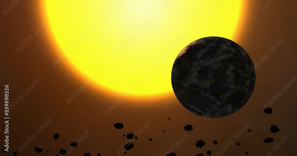 Animated background of Diagram of Earth Orbit Around Sun, planets in ...