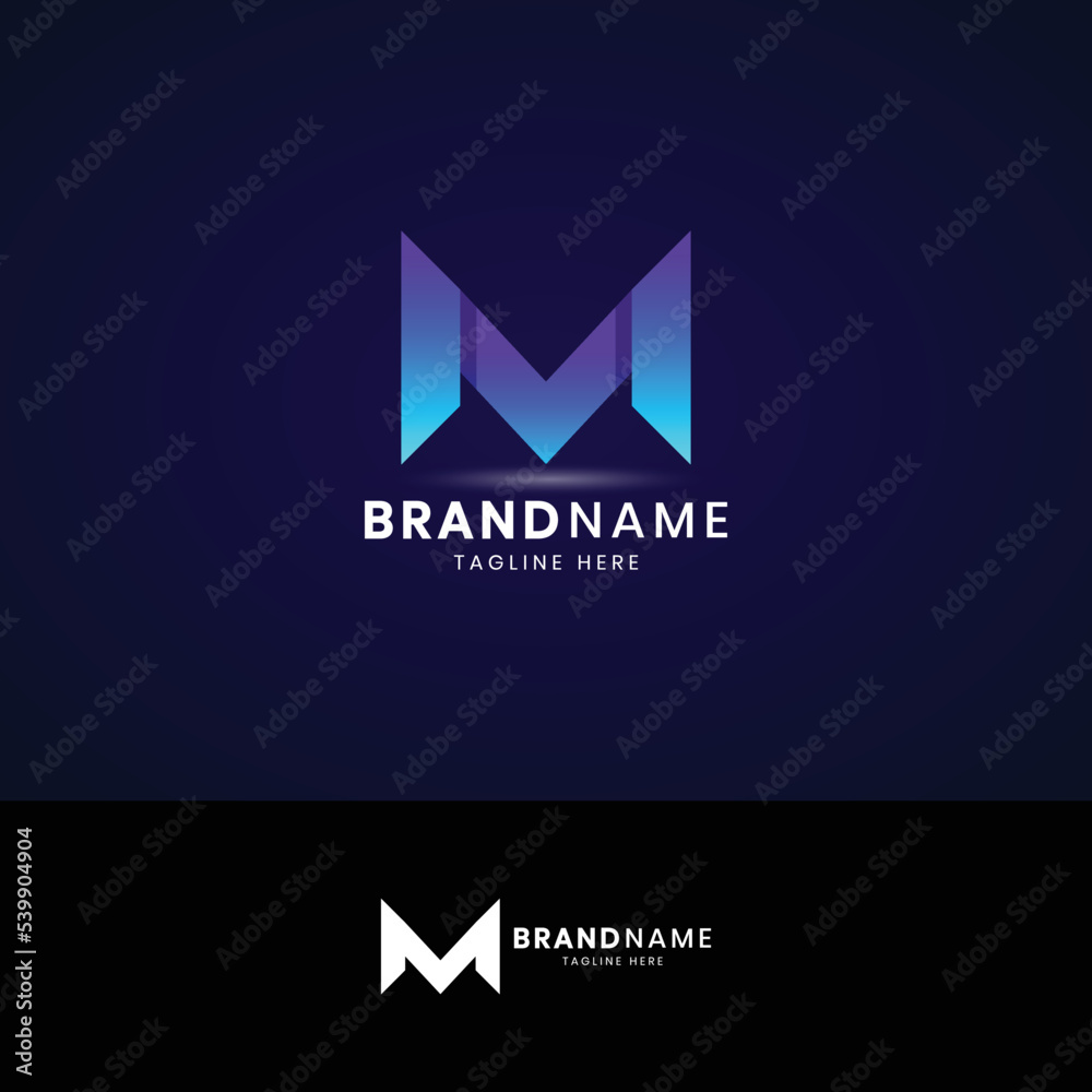 Abstract letter M logo. Abstract business logo design template. Logo ...