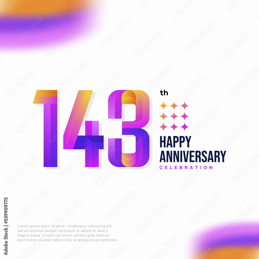 Number 143 logo icon design, 143 birthday logo number, anniversary 143 ...