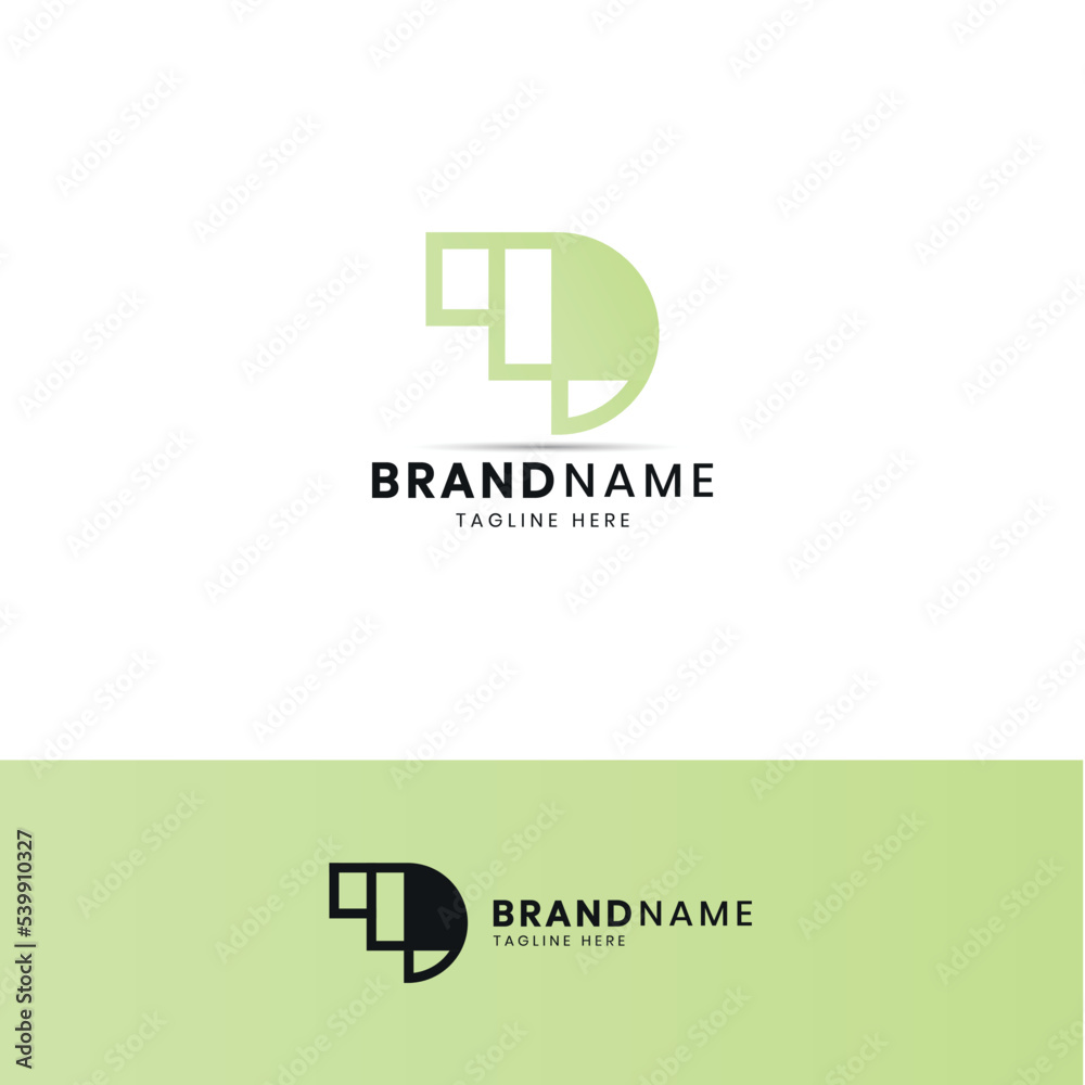 Letter D Logo Template For Technology Company,Simple And Clean Flat ...