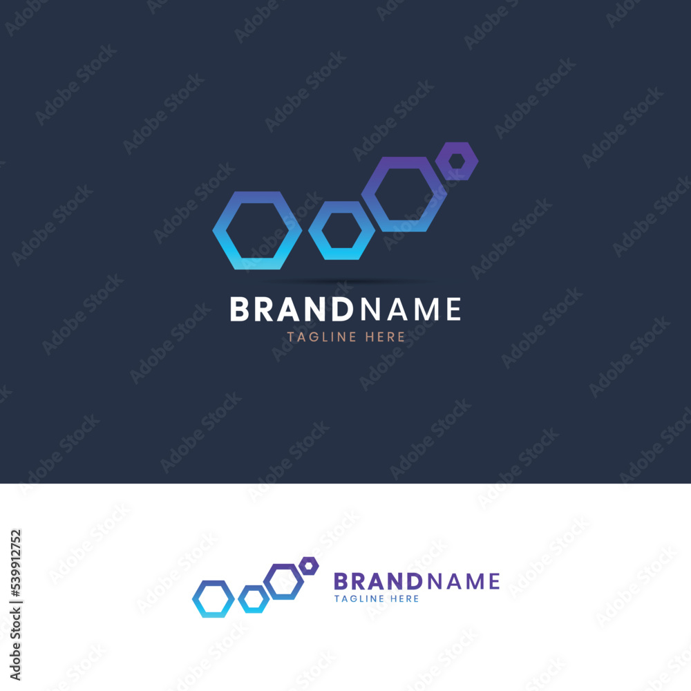 Hexagon - Vector Logo Concept Illustration. Hexagon Geometric Polygonal ...