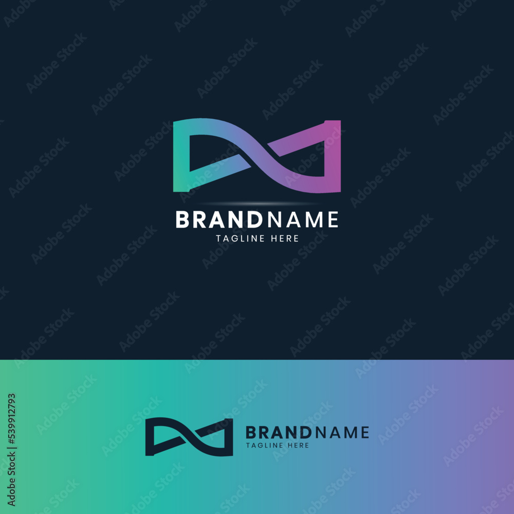 Infinity Symbol Logo Design , Logotype Letter I N In Form Of Infinity ...