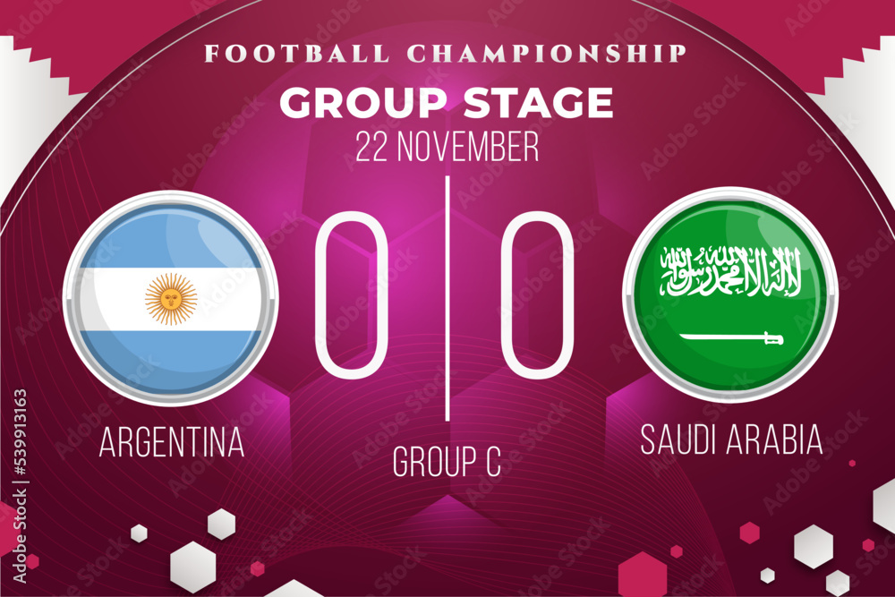 FIFA World Cup 2022. Group stage match results template of world ...
