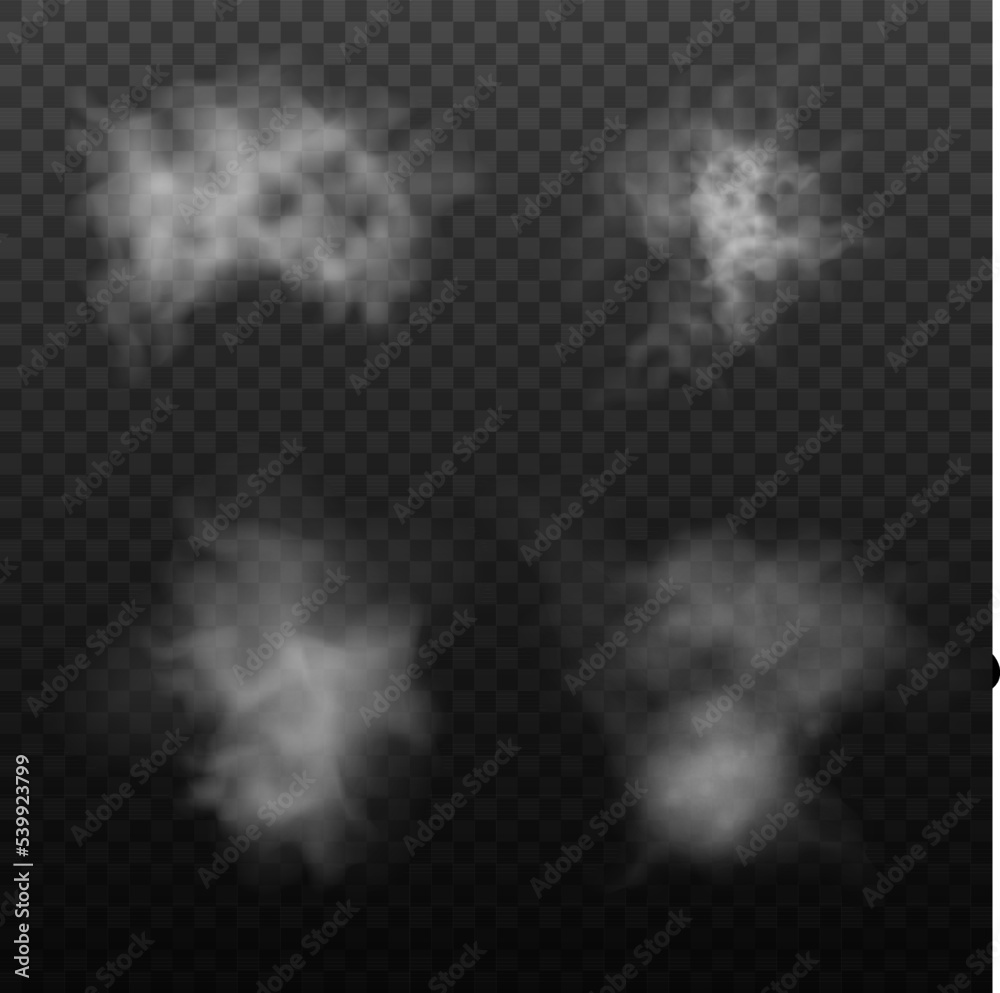 Сloud of smoke or fog isolated transparent special effect. Texture of ...